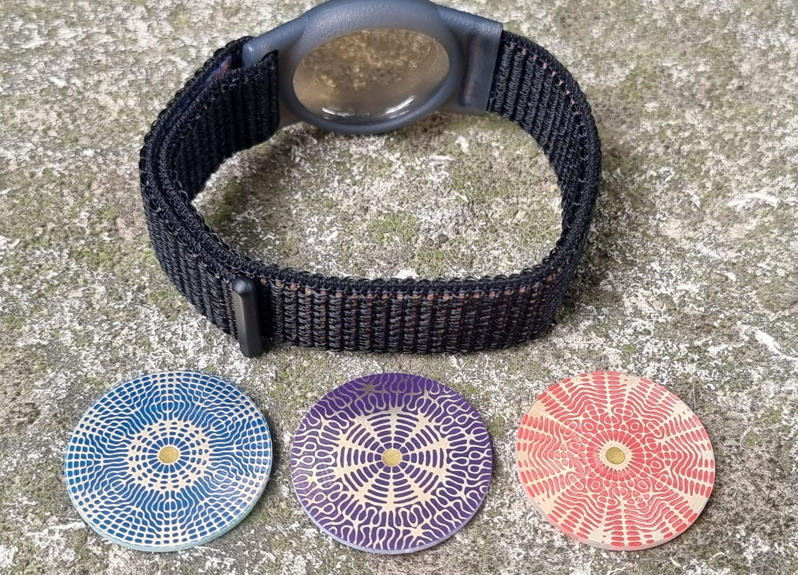 Kit C, 3 Cymatic discs 639, 741 and 852 Hz for energy bracelet ...