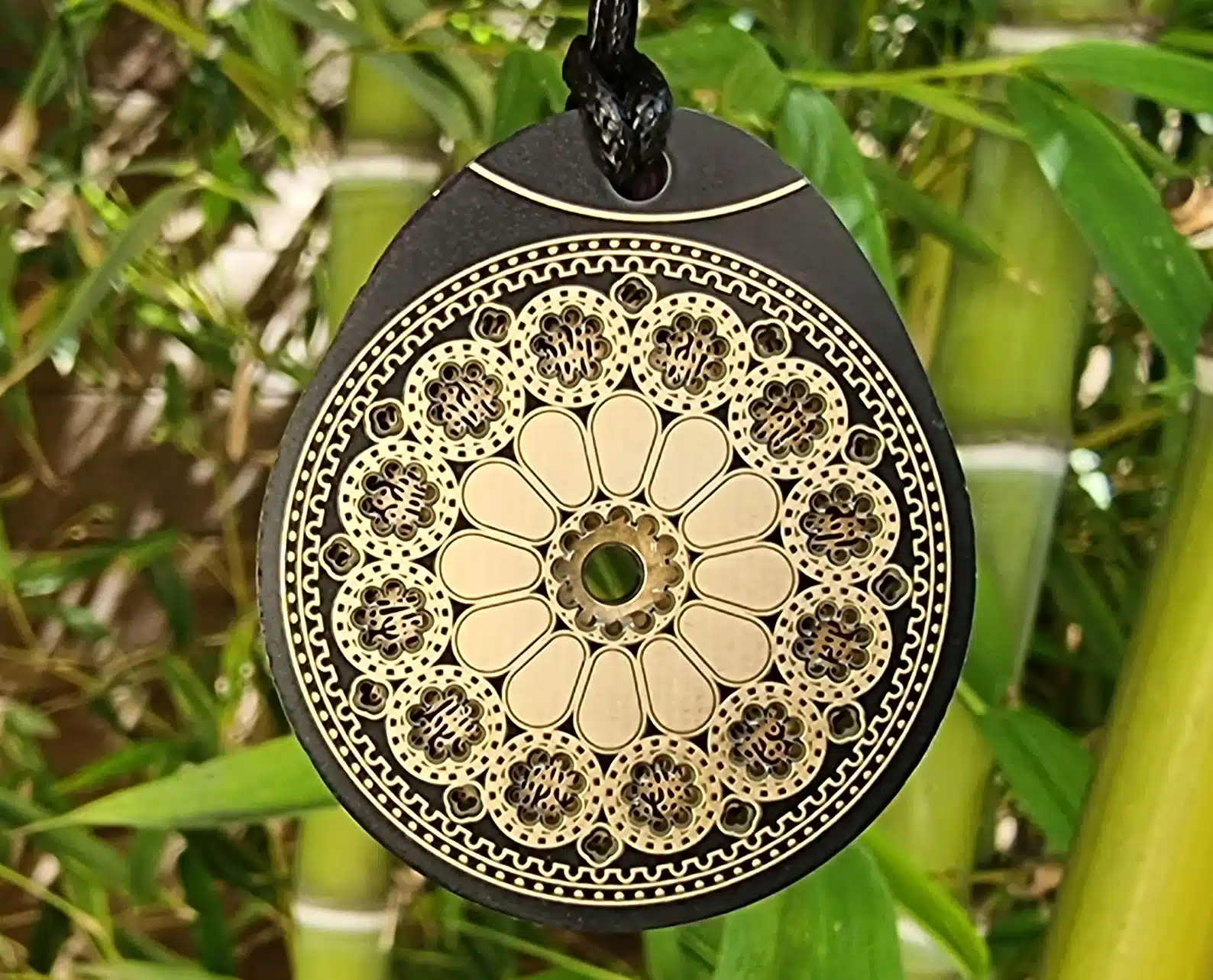 Double pendant Rosette Chartres / Cymatic 528 hz or Labyrinth - Héliquantix